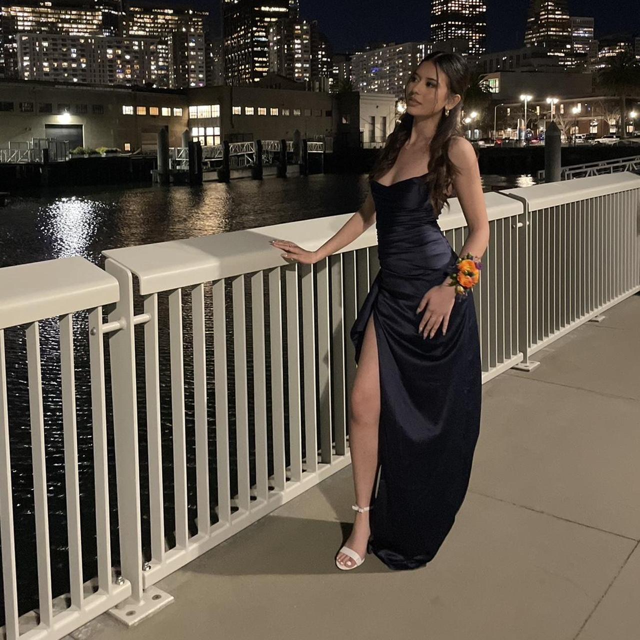 navy blue baby boo prom dress, helen maxi dress 🫐... | Depop