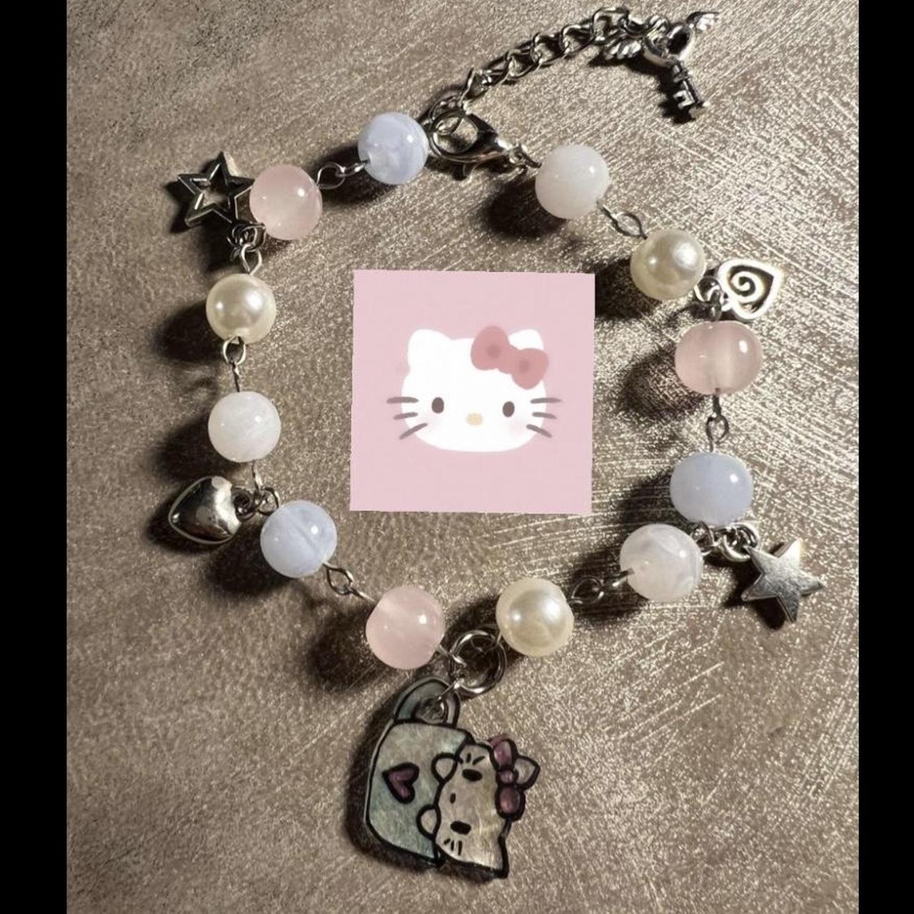 hello kitty bracelet :) handmade charm, custom... - Depop