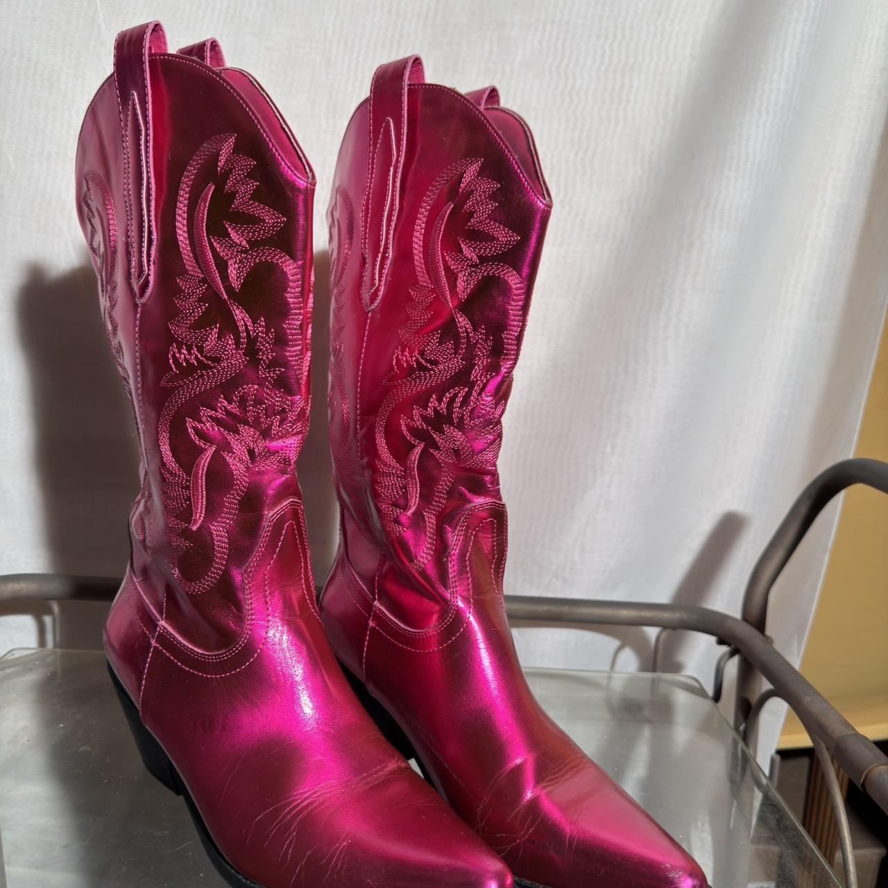 Hot Pink Cowboy Boots | Depop