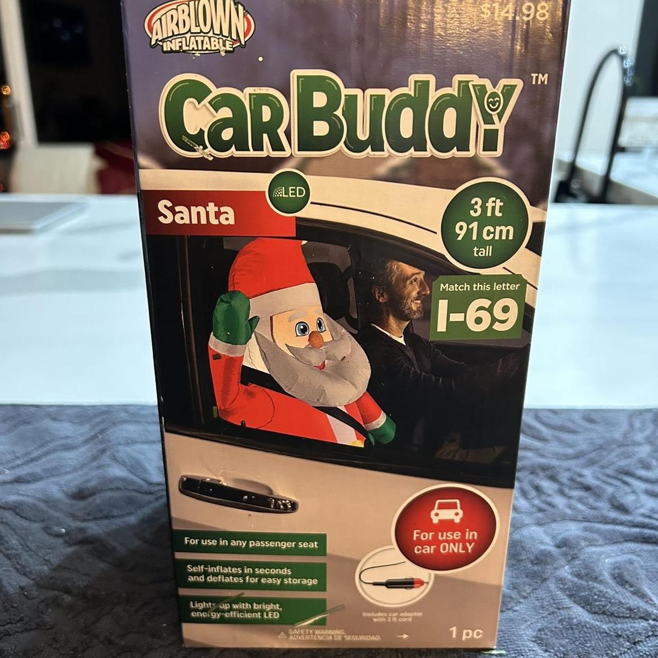 Car Buddy Airblown Inflatable Gemmy 3 Ft Santa NIB... - Depop