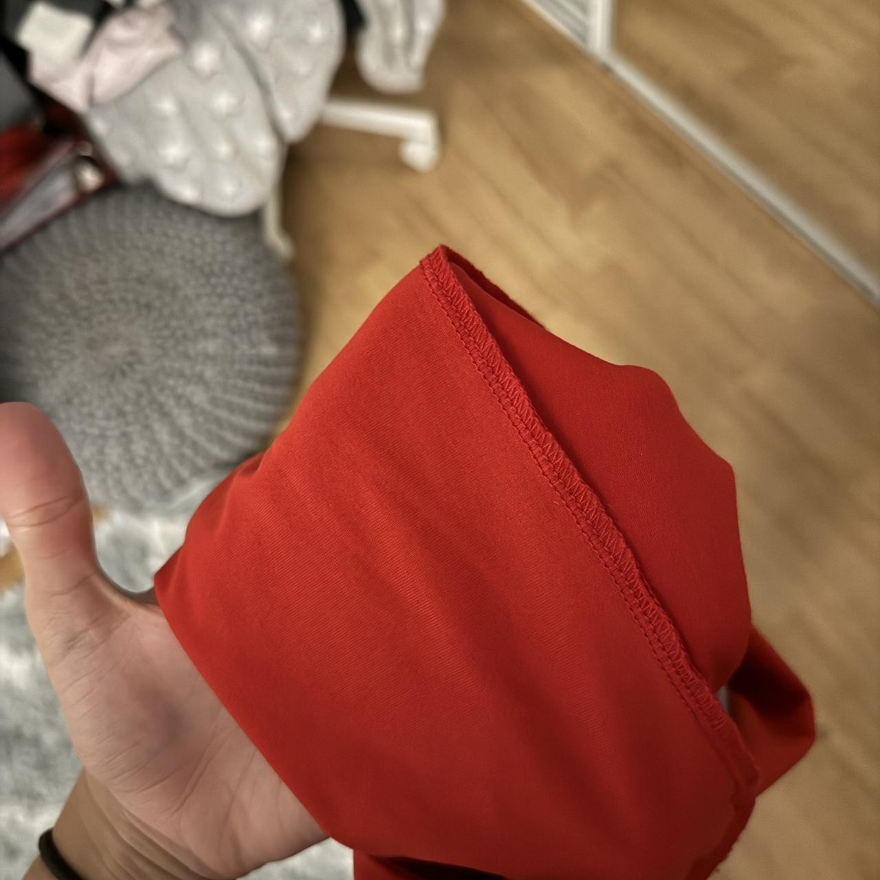 red double lined long sleeve top red, long sleeve,... | Depop