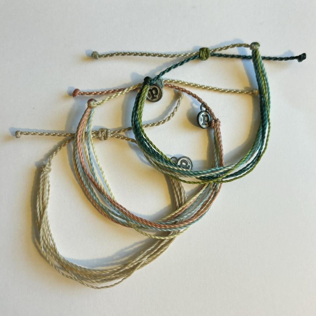 pura vida string bracelet set of 3 each retails for... - Depop