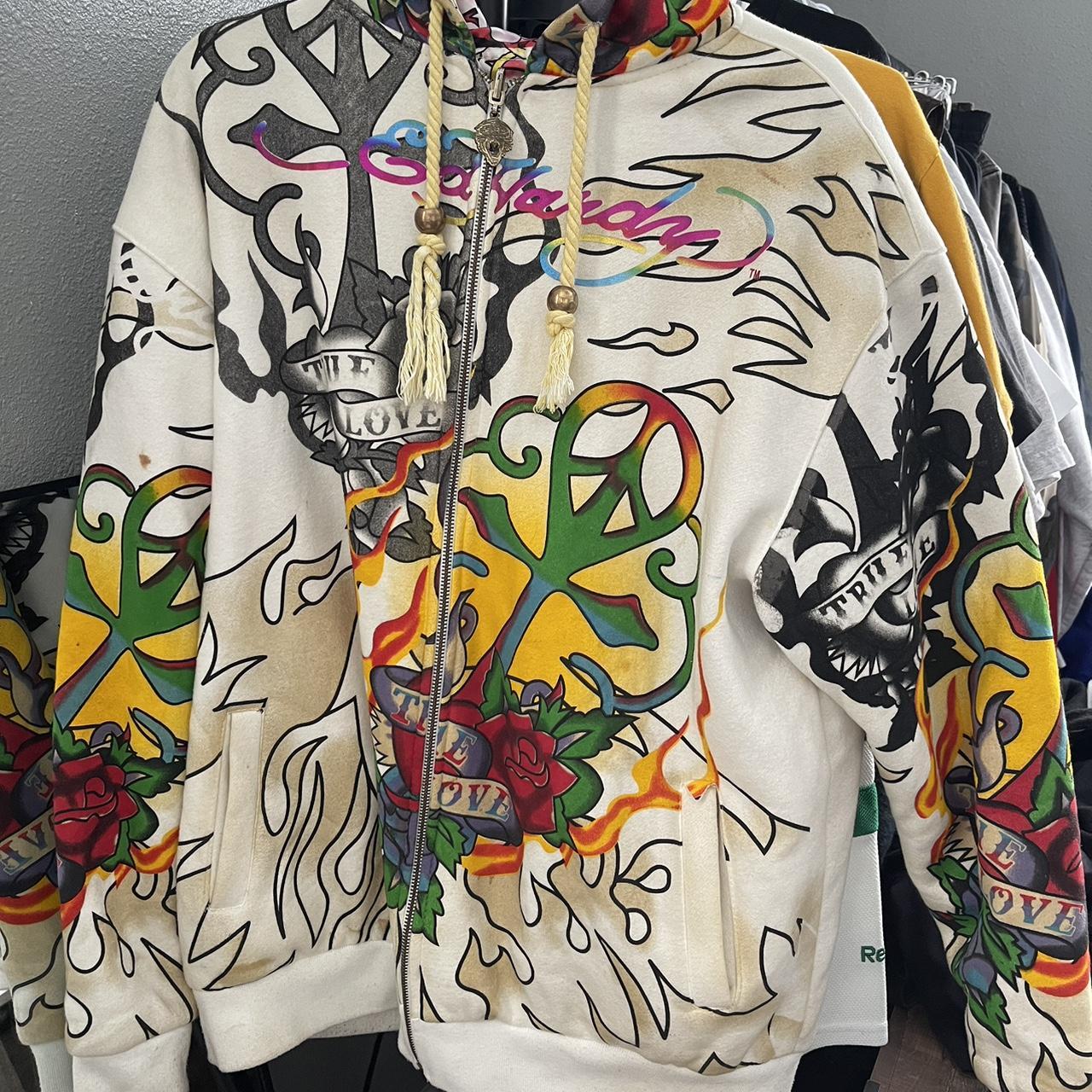 Vintage Ed hardy jacket by Christian Audigier One... - Depop