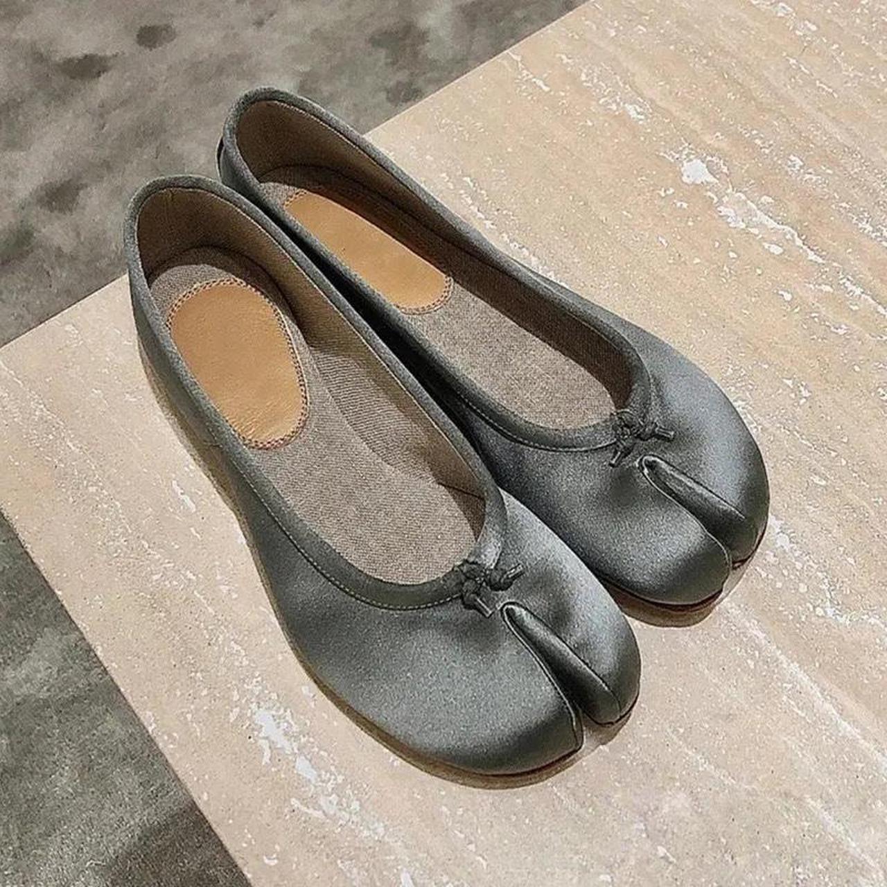 Satin tabby flat shoes Cute tabby ballet flat so... - Depop