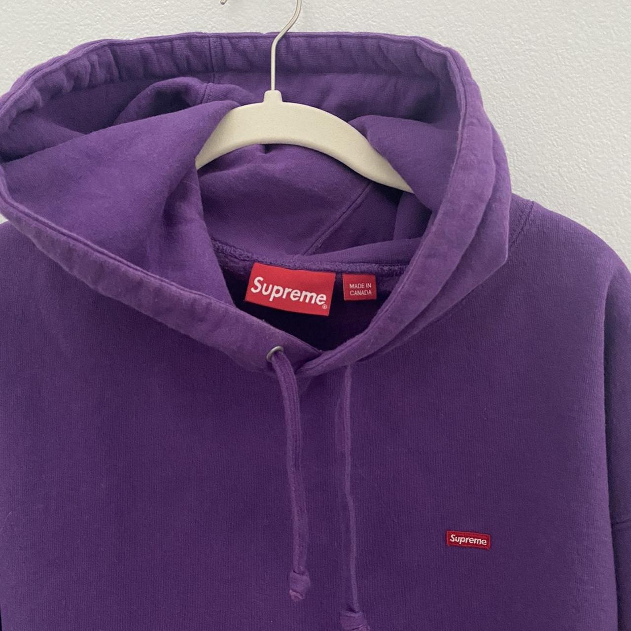 PURPLE SUPREME HOODIE W/ LOGO SIZE XL #SUPREME - Depop