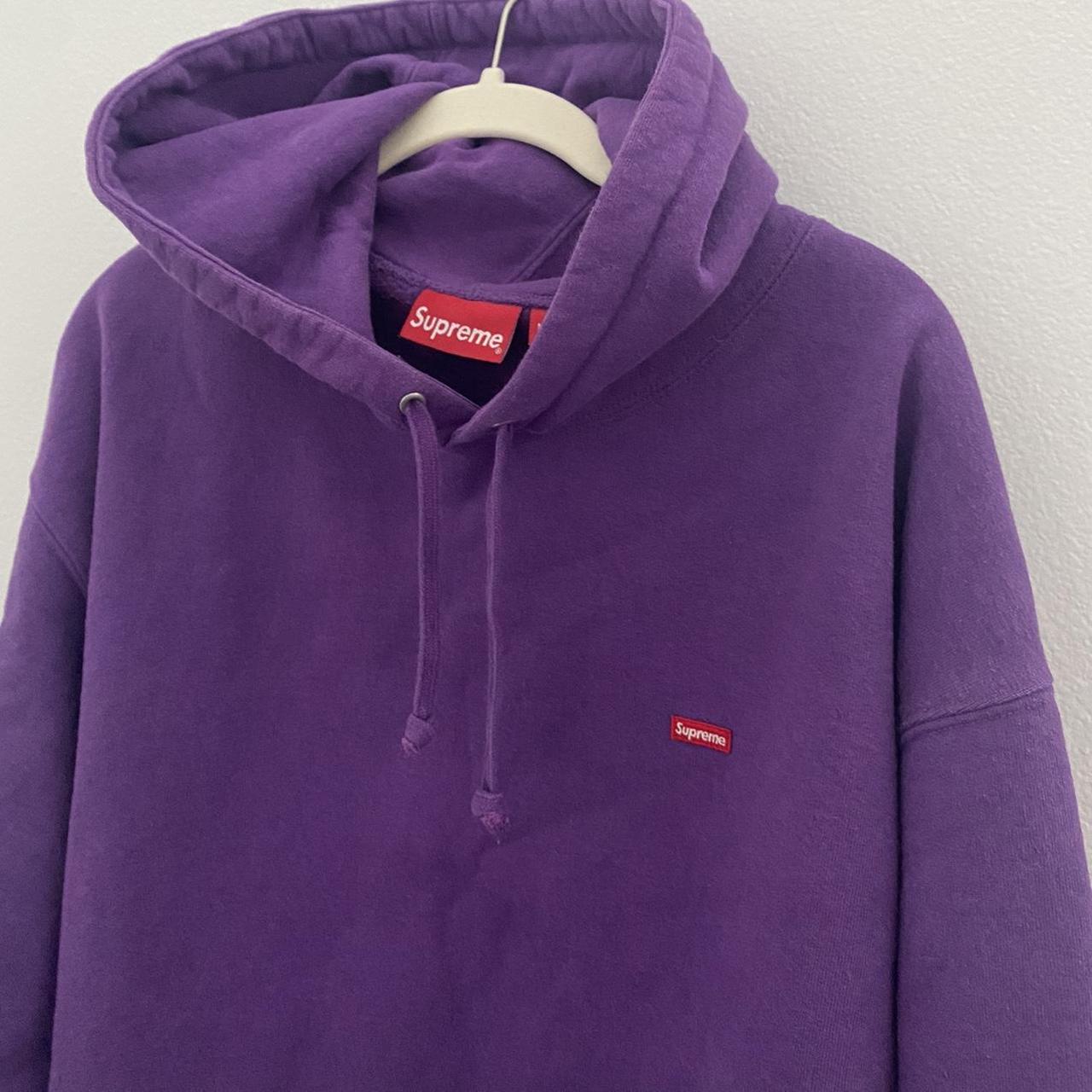 PURPLE SUPREME HOODIE W/ LOGO SIZE XL #SUPREME - Depop