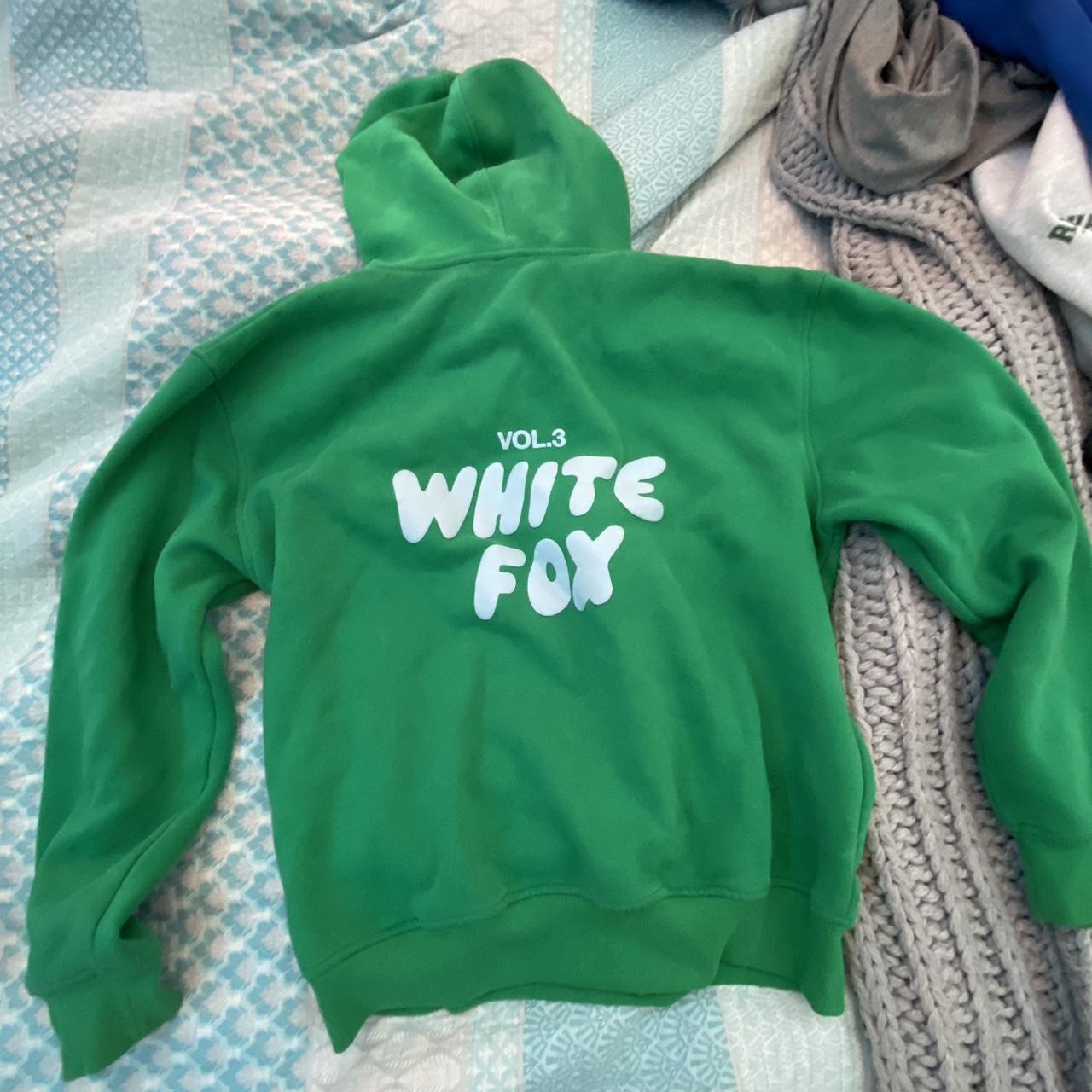 white fox green volume 3 hoodie in perfect... - Depop