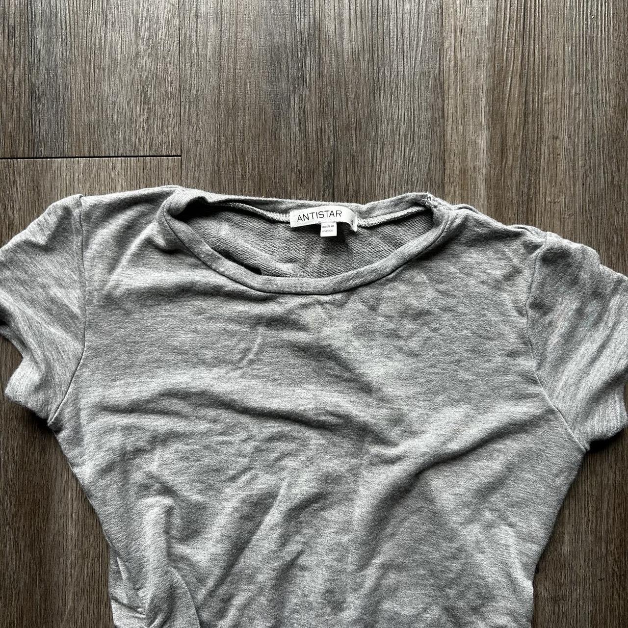 AntiStar grey fitted t shirt dress size small - Depop