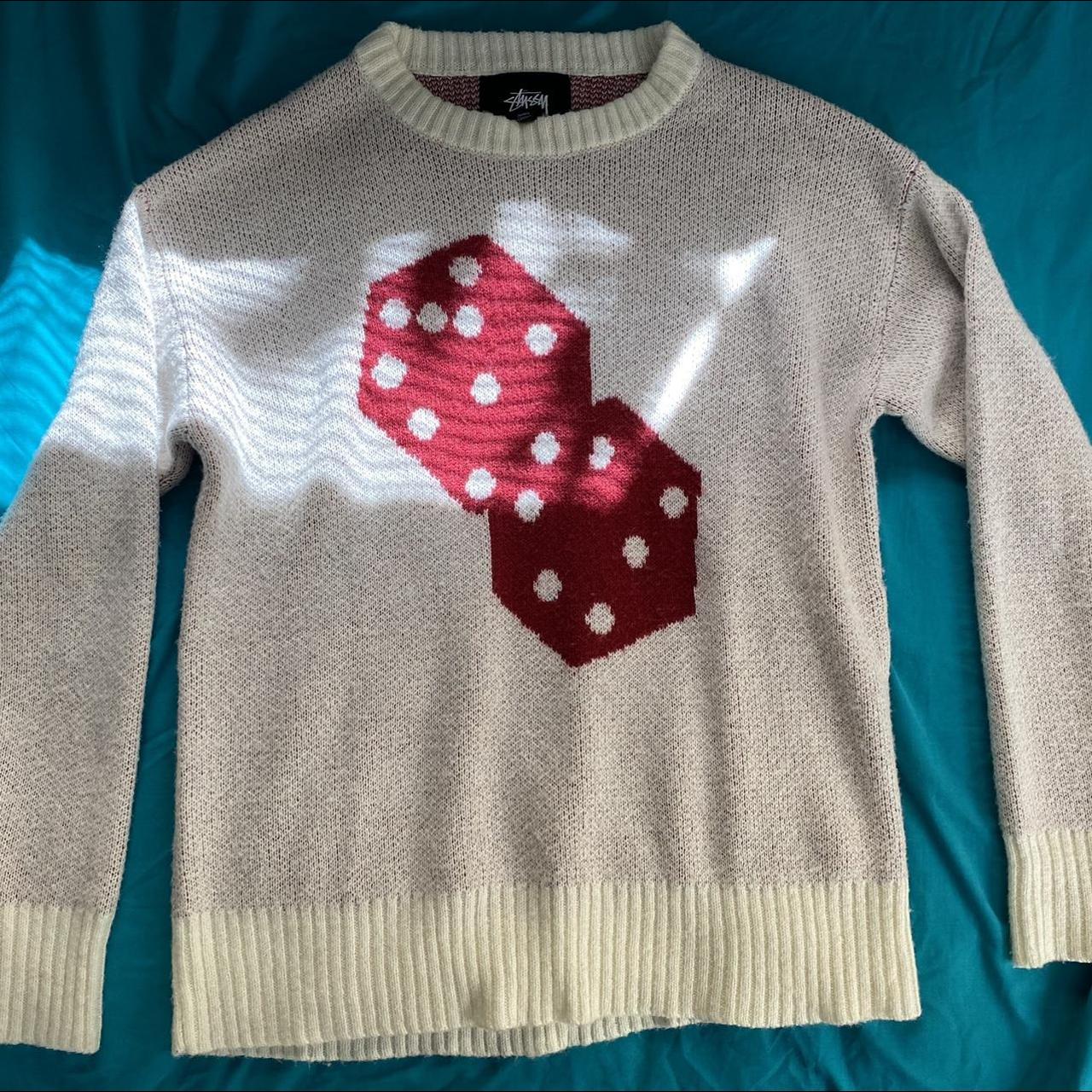 Stussy Dice Mohair Sweater Chest - 23 inch Length... - Depop