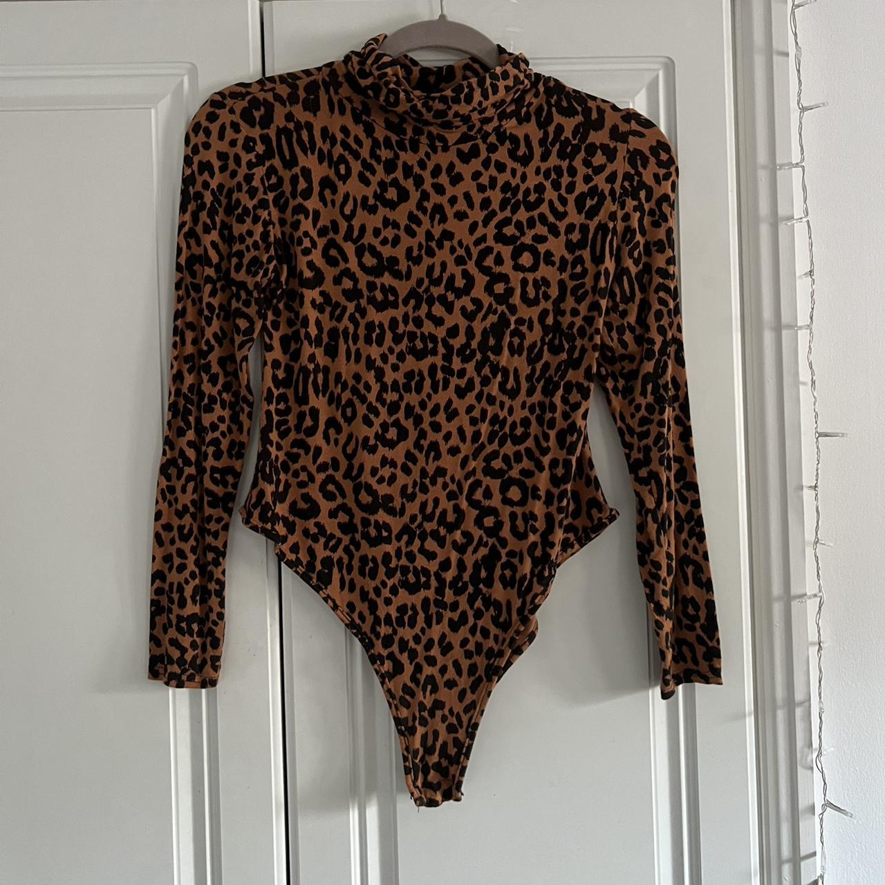 Prettylittlething leopard print bodysuit... - Depop