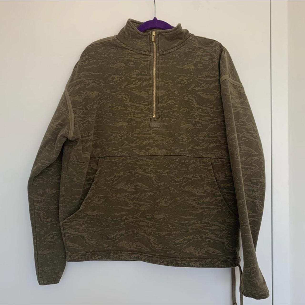 KITH woodland camo quarter zip pullover. Pristine... - Depop