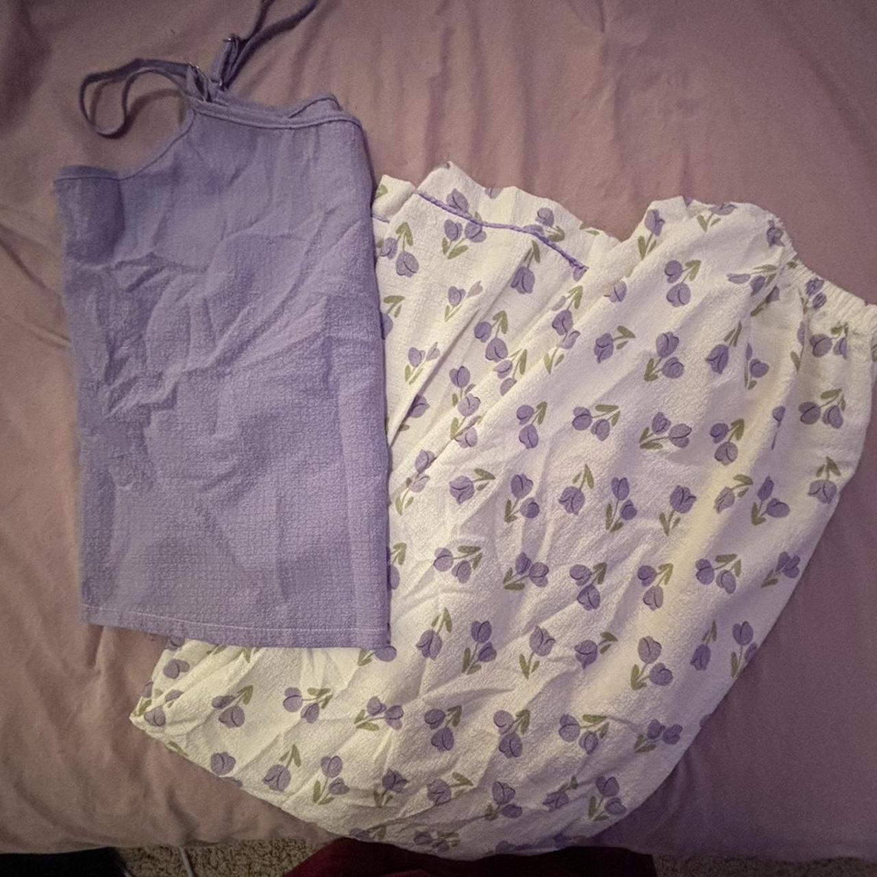 cute purple pajama set #pajama #lounge #comfy #set - Depop