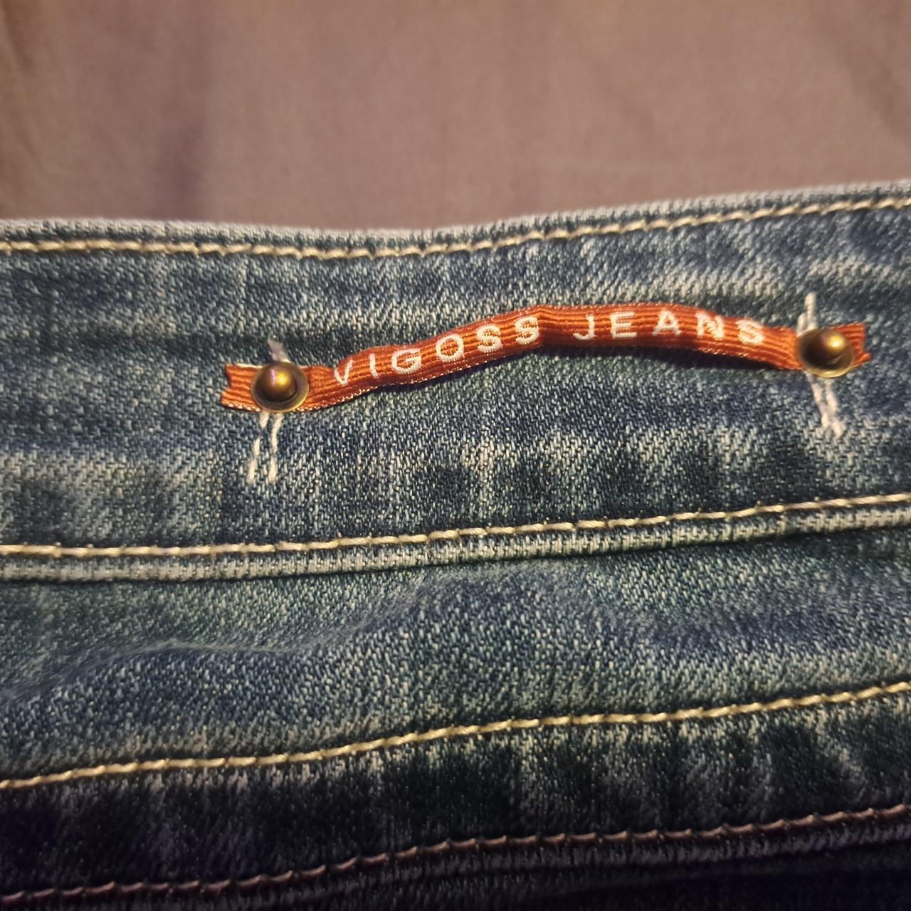 Mini jean skirt!! Vigoss jeans, cute detail on the... - Depop