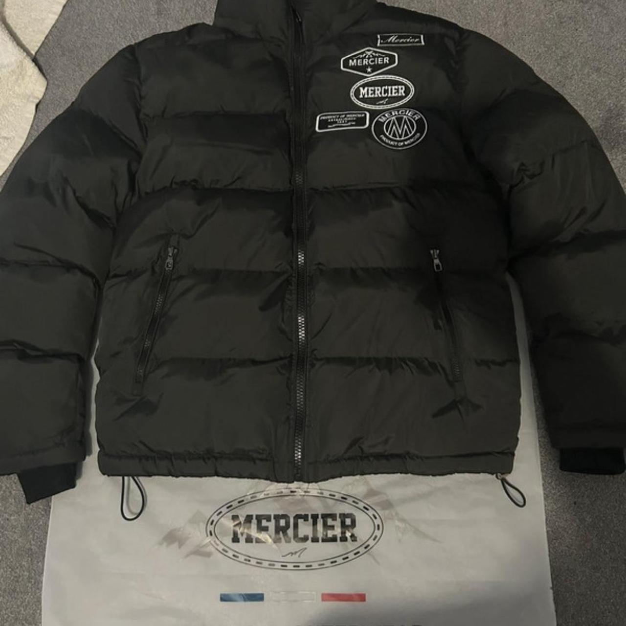 Men’s mericer black bubble puffer coat jacket size... - Depop