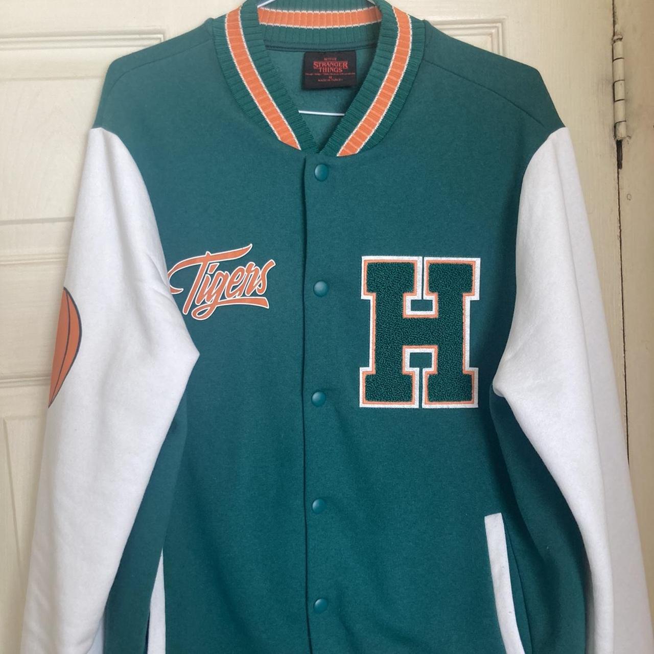 Stranger things letterman jacket Size Medium... - Depop