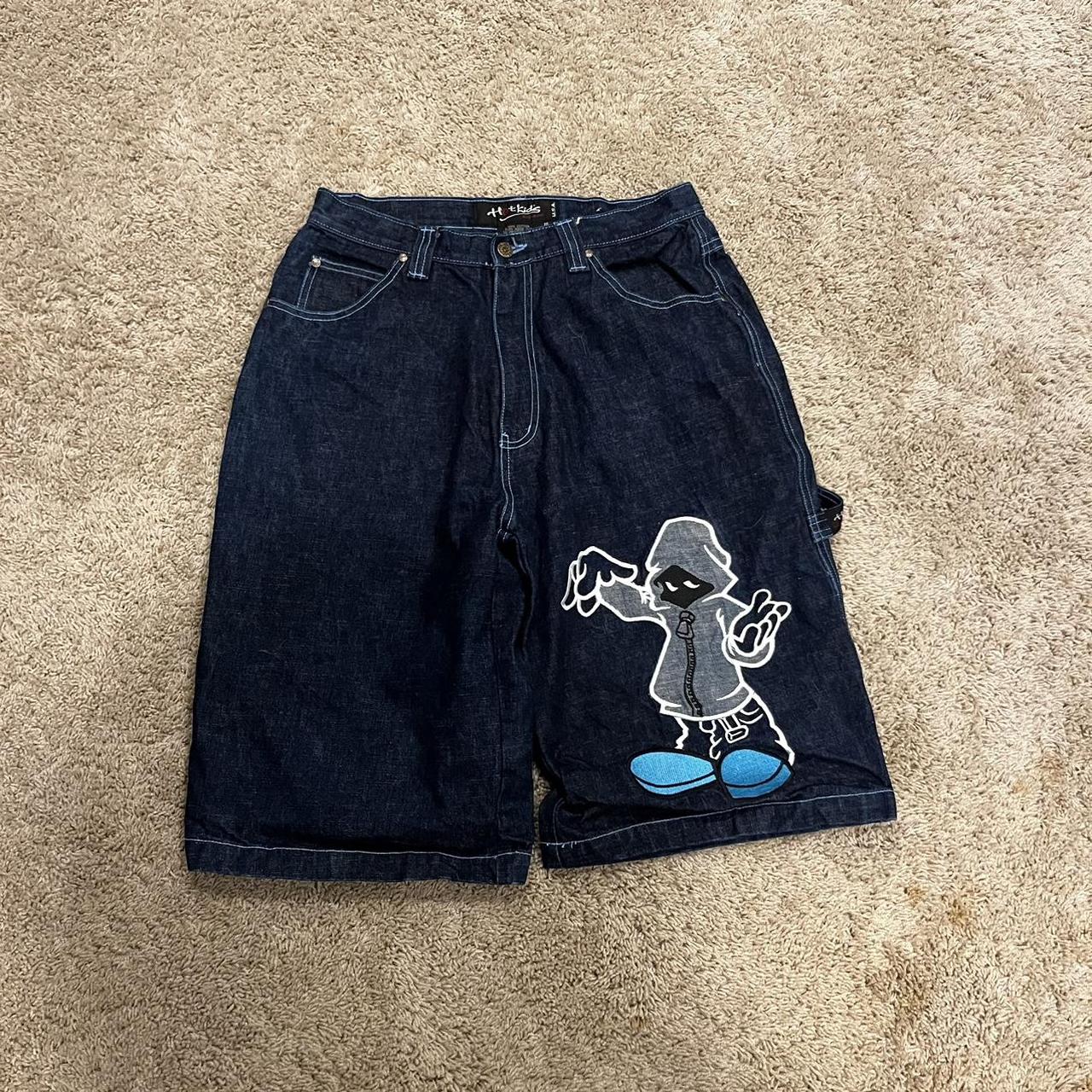 Vintage 90s Hot Kids Jean Shorts Size 18 fit... - Depop