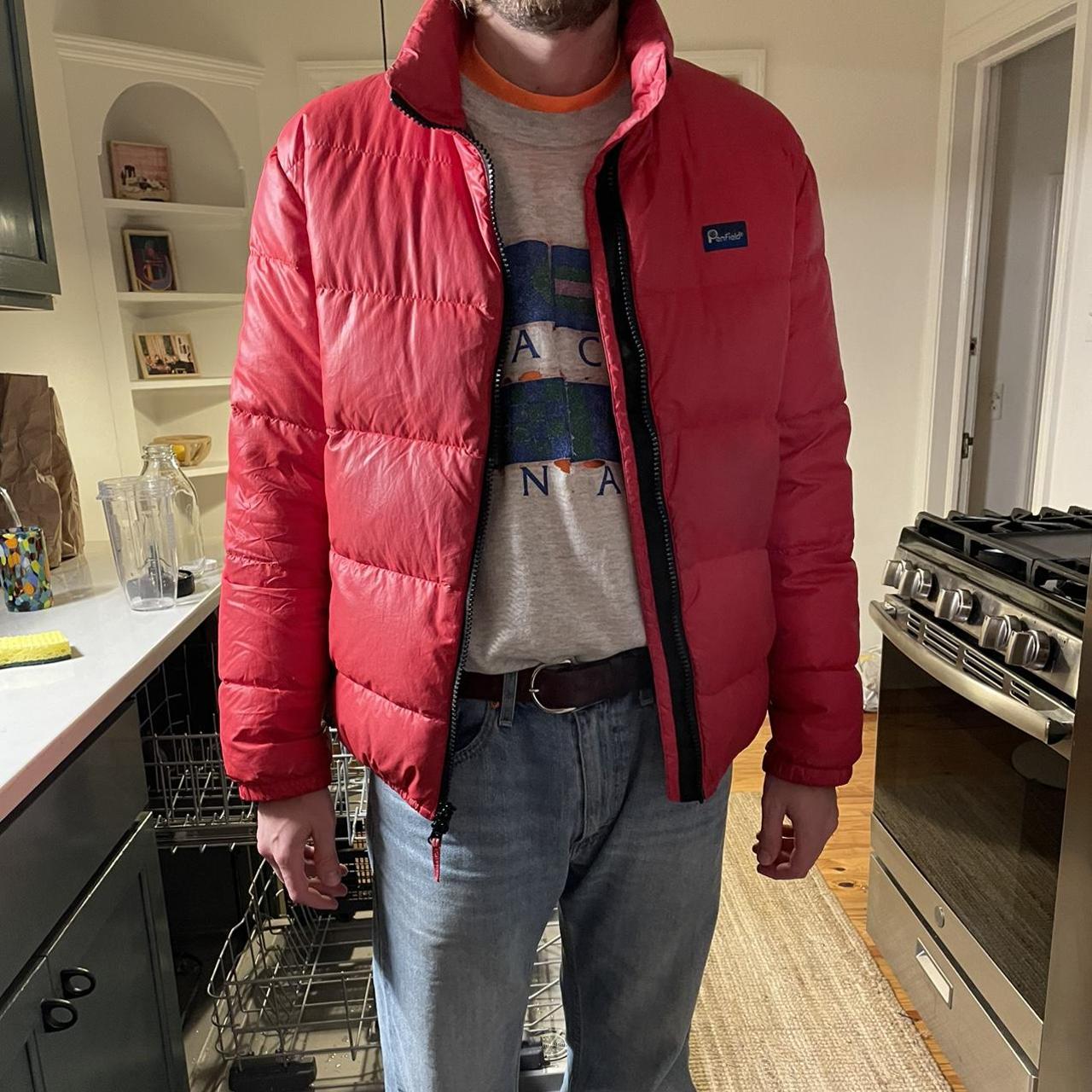 Penfield red puffer jacket, super warm and cozy.... - Depop