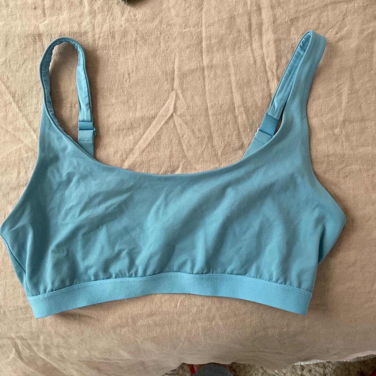 Weekday baby blue bathing suit top with adjustable... - Depop