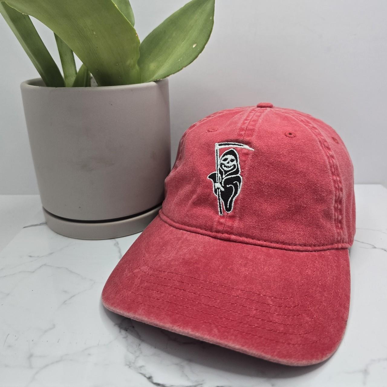 riot society | grim reaper embroidered red... - Depop