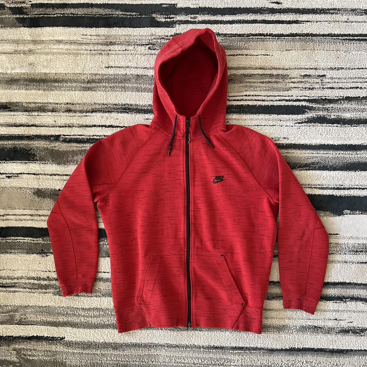 Red Nike Tech Hoodie Tagged Large but fits... - Depop