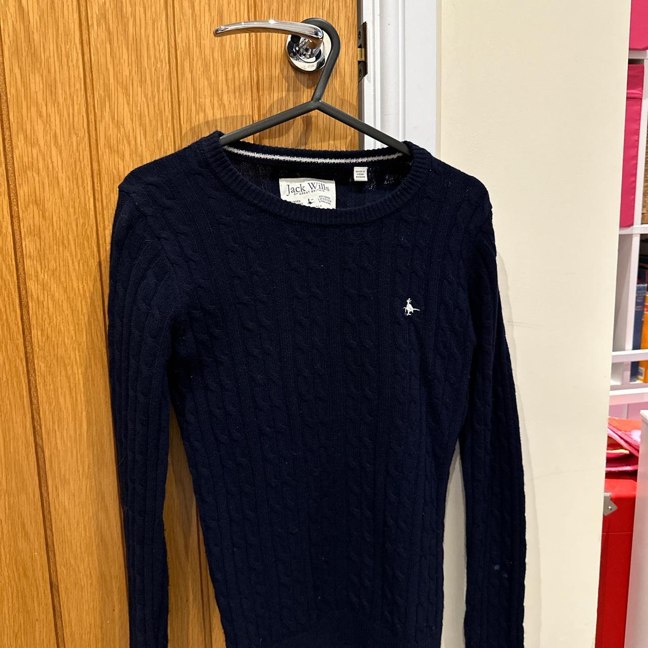 Jack Wills knitted sweater Navy perfect condition... - Depop