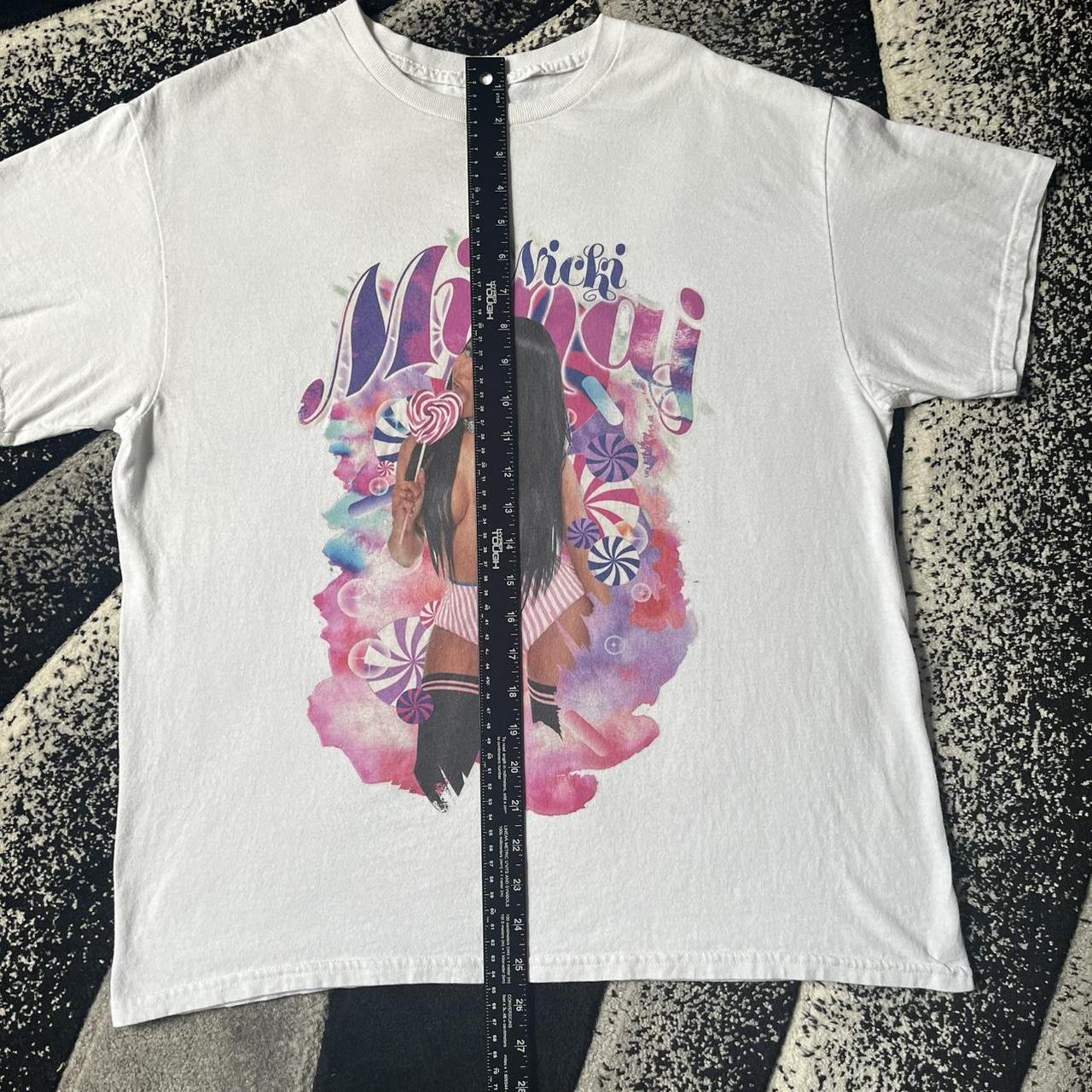 Nicki Minaj Lollipop Candy Pink and White T-shirt... | Depop