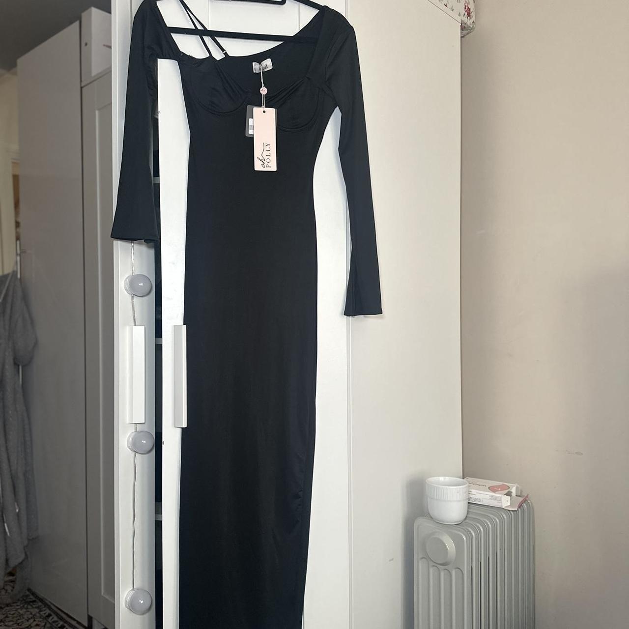Oh Polly brand new black maxi dress with tags.... - Depop