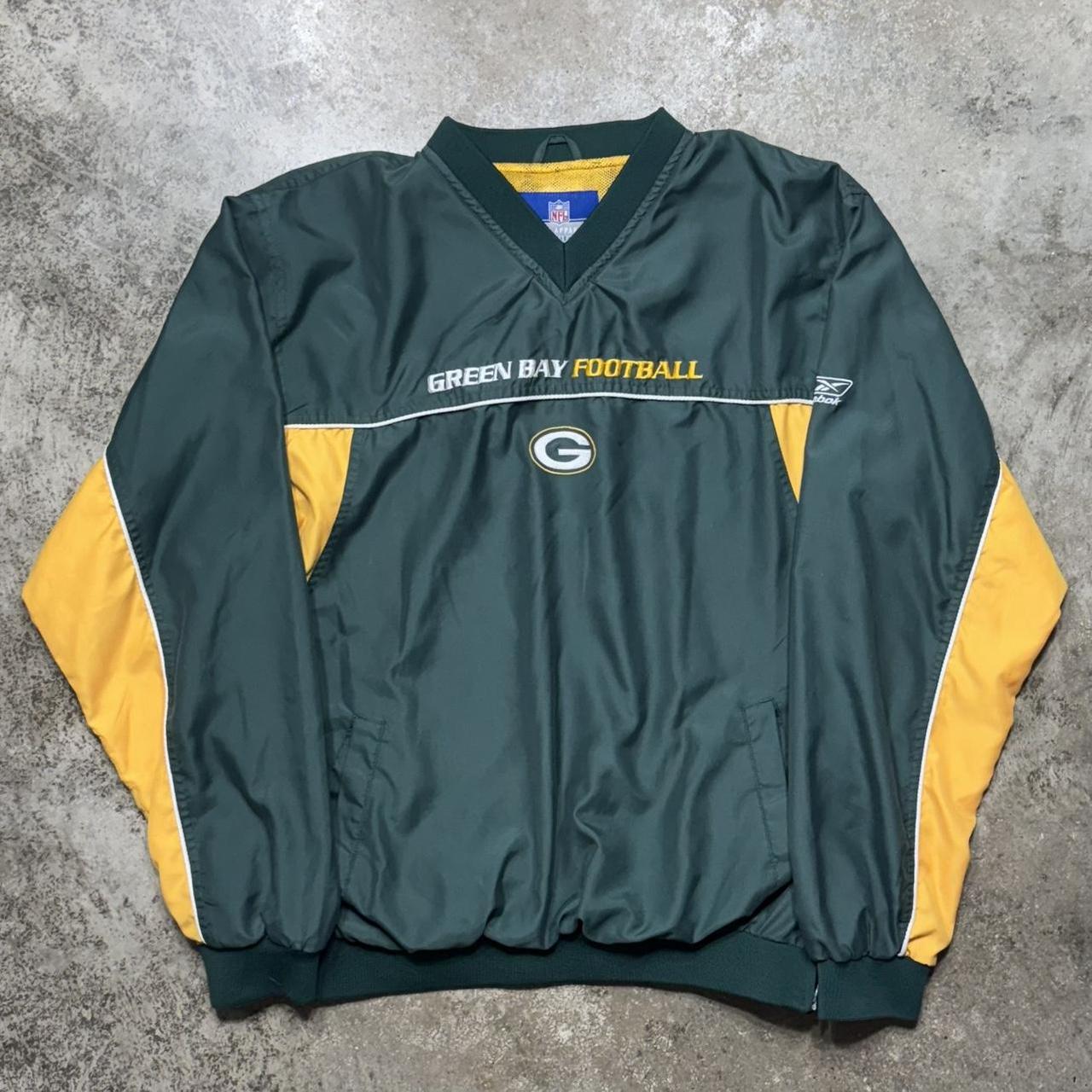 Green Bay Packers Vintage Reebok NFL Windbreaker... | Depop
