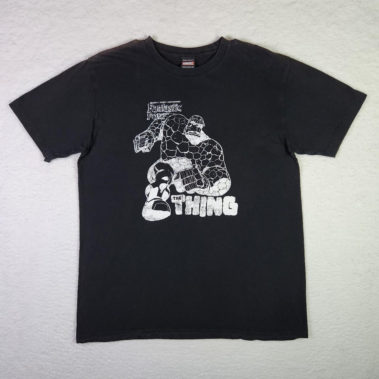 VINTAGE The Thing Marvel T-shirt Large Black... | Depop