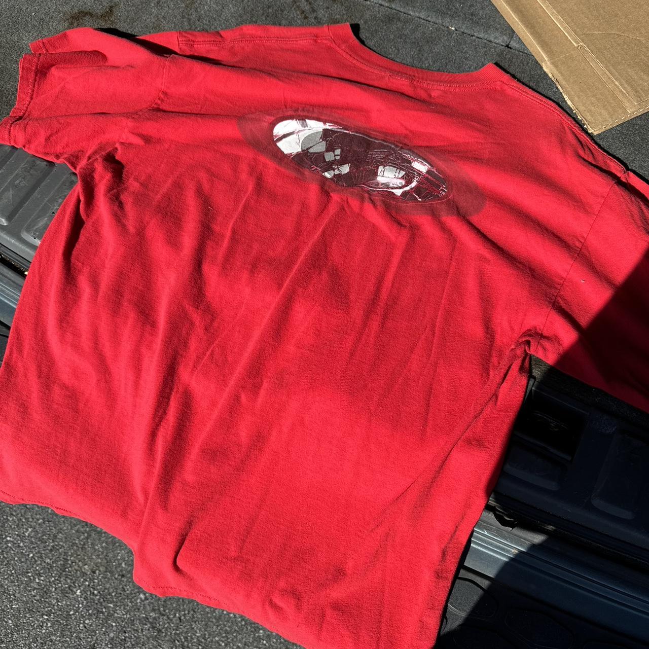 Y2K Red 00s Oakley Shirt Crazy graphic on this,... - Depop