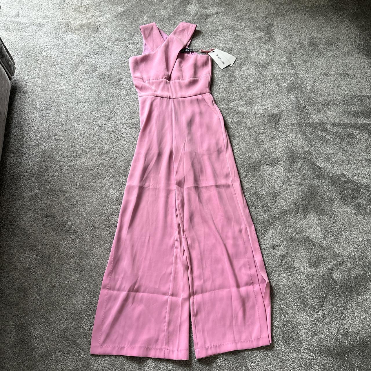 BRAND NEW Lavish Alice Pink Jumpsuit - Depop