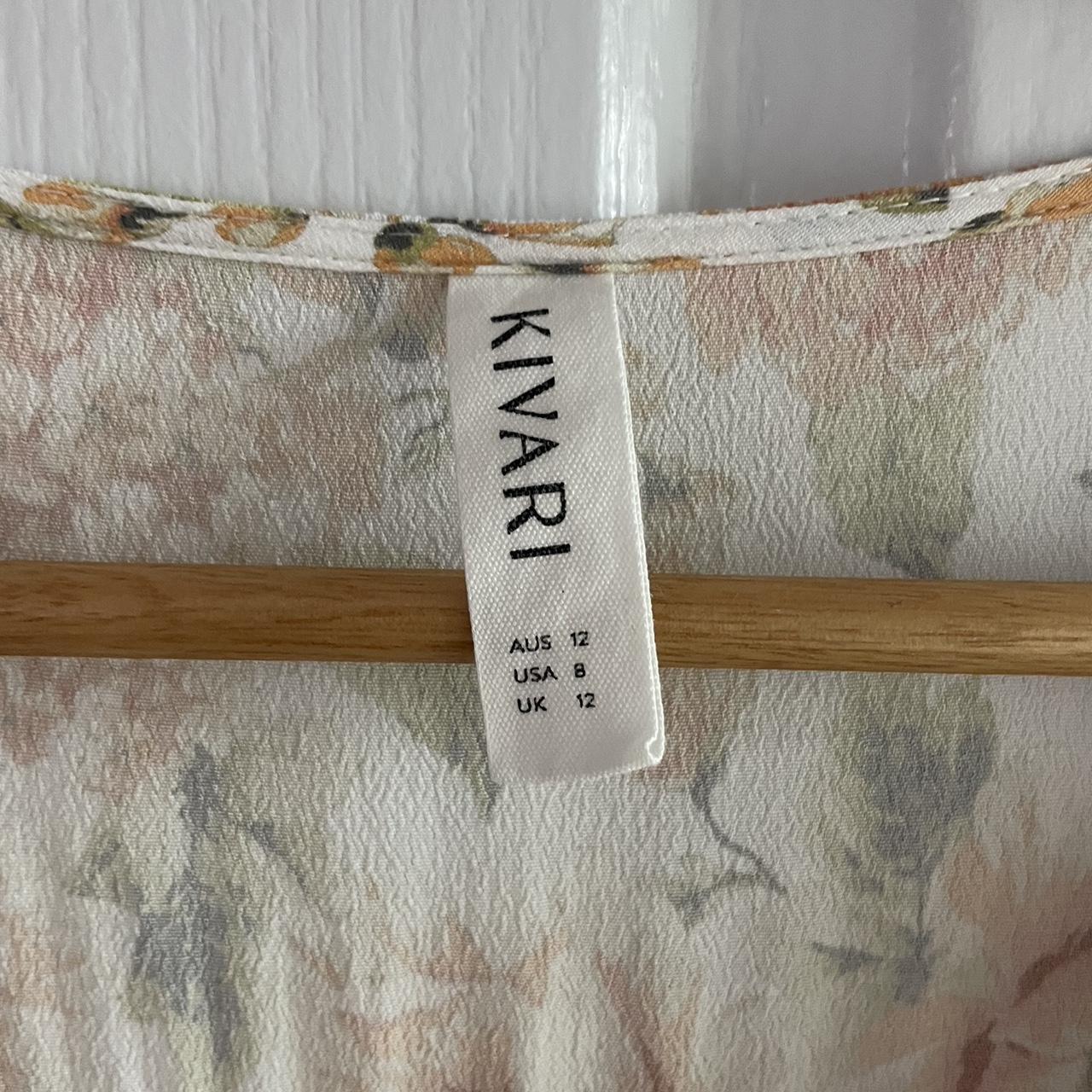 Kivari tie front mini dress Size 12 (fit 10-12) NWOT... - Depop