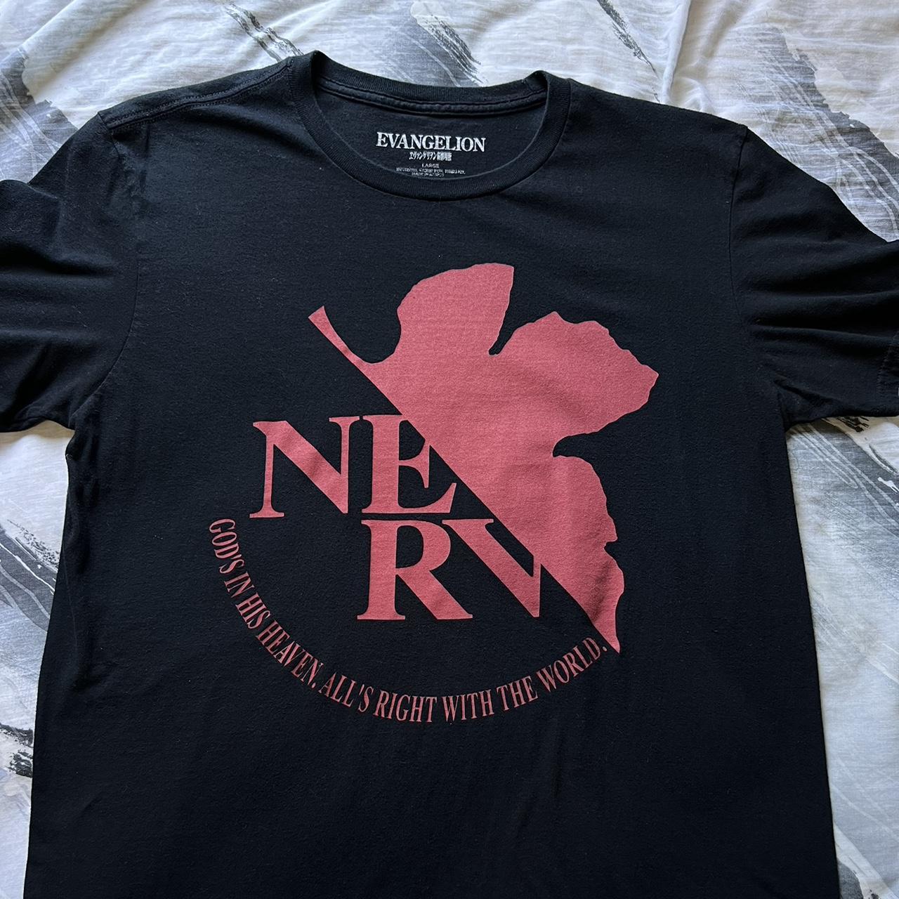 Evangelion NERV logo shirt - Depop