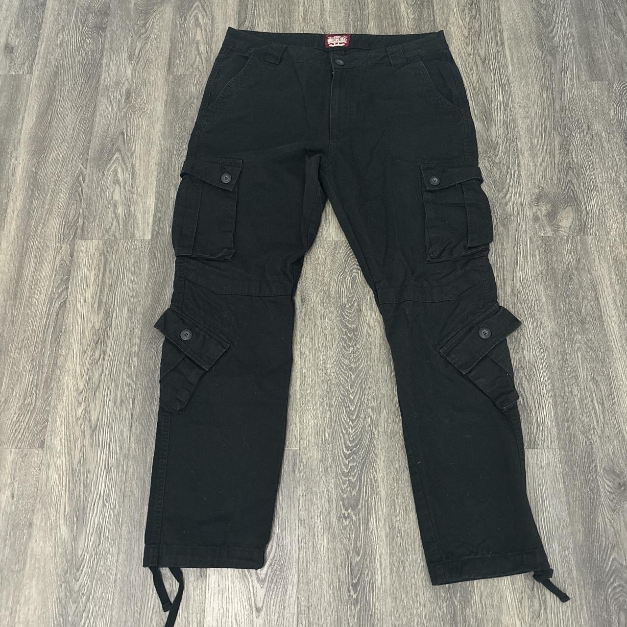 Black cargo pants, mens but can be unisex. perfect... - Depop