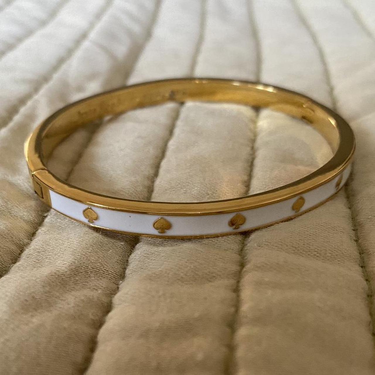 Kate spade white gold bracelet / bangle Very cute!... - Depop