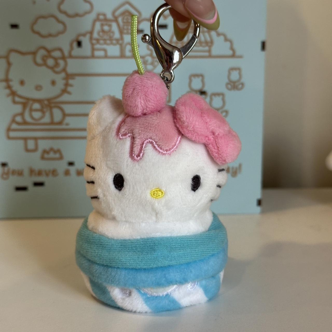 Hello Kitty sundae plushie key chain / bag charm... | Depop