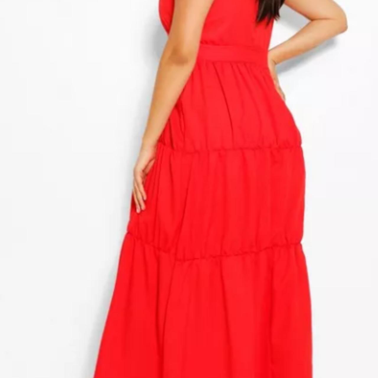 Boohoo Women's Red Dress | Depop