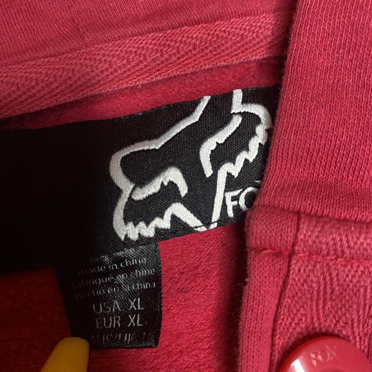 hot pink y2k fox racing hoodie size XL #mcbling... - Depop