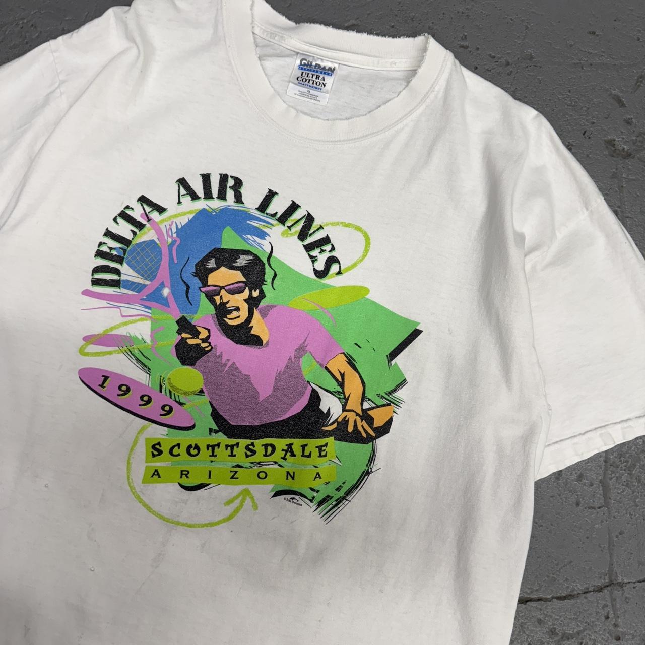 Vintage 90s Delta Air Lines Scottdale Arizona Tennis... | Depop