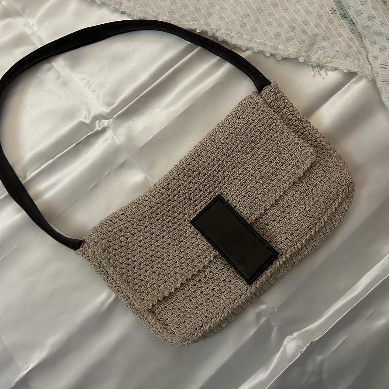 Crochet beige/brown shoulder bag. Brand new never... - Depop