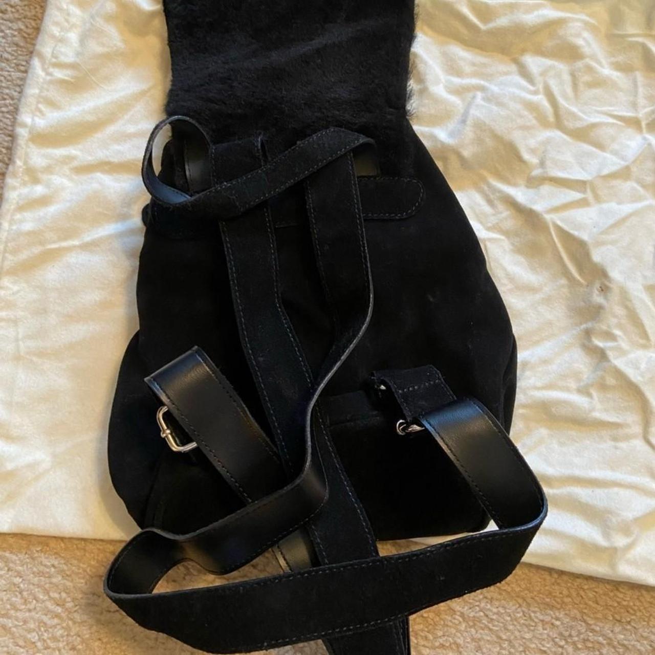 UGG MINI BACKPACK PURSE BLACK VERY CUTE AND NEVER... - Depop