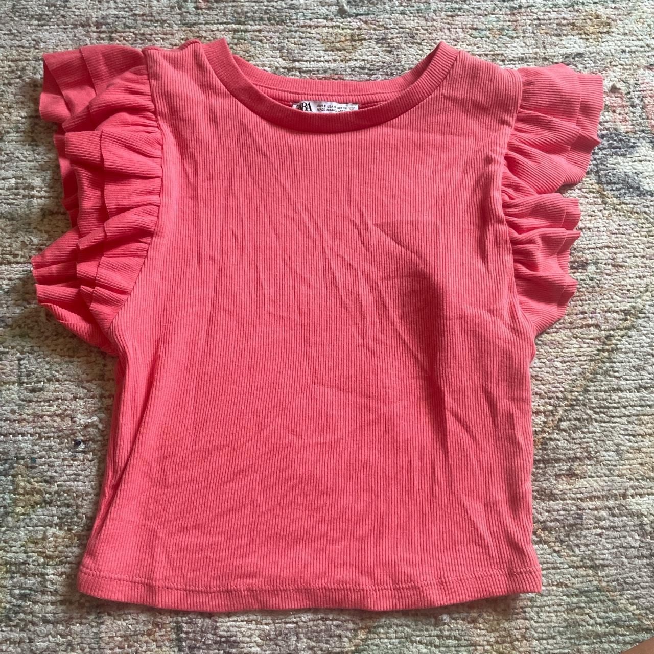 S Pink ruffle top - Depop