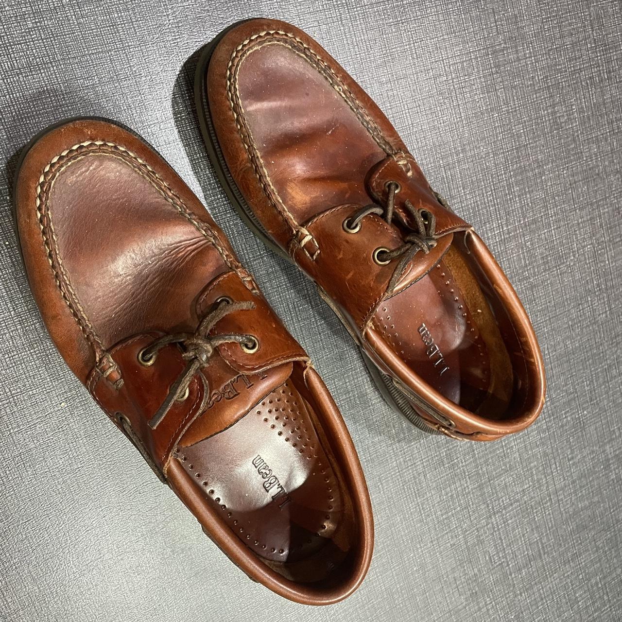 Men’s lace up leather loafers LL Bean | Depop