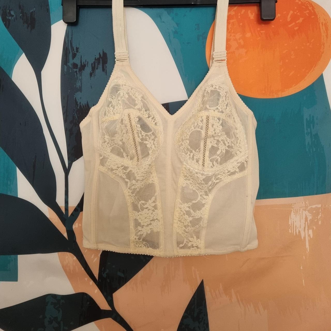 Vintage Cream corset basque top, purchased second... - Depop