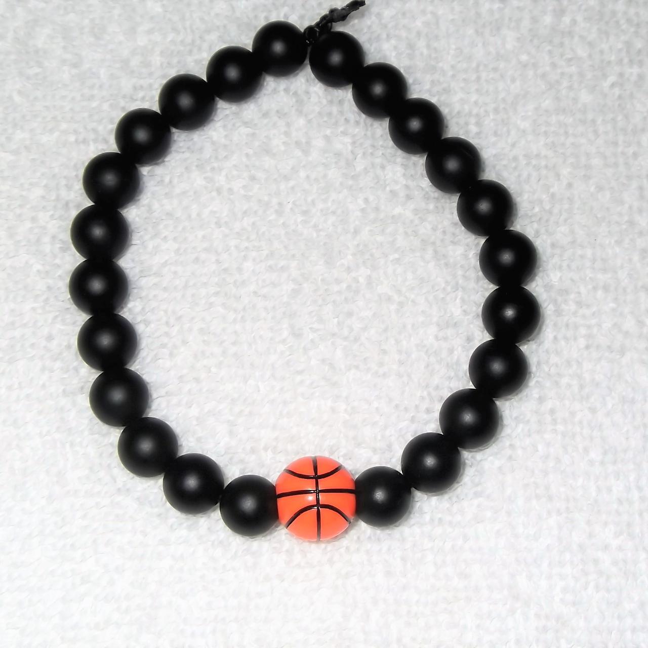 Basketball NBA Sports Teams Bead Bracelet Stretch... - Depop