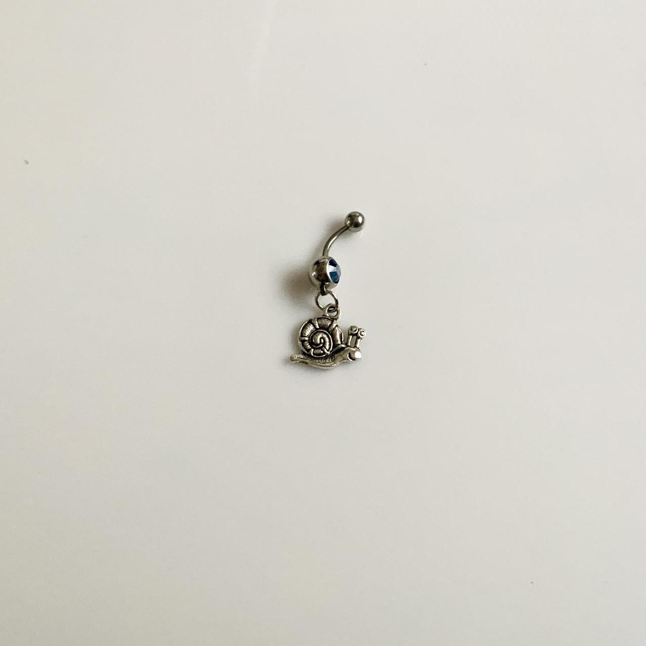 Snail Slug Shell Bug Tank Animal Charm Belly Navel... | Depop