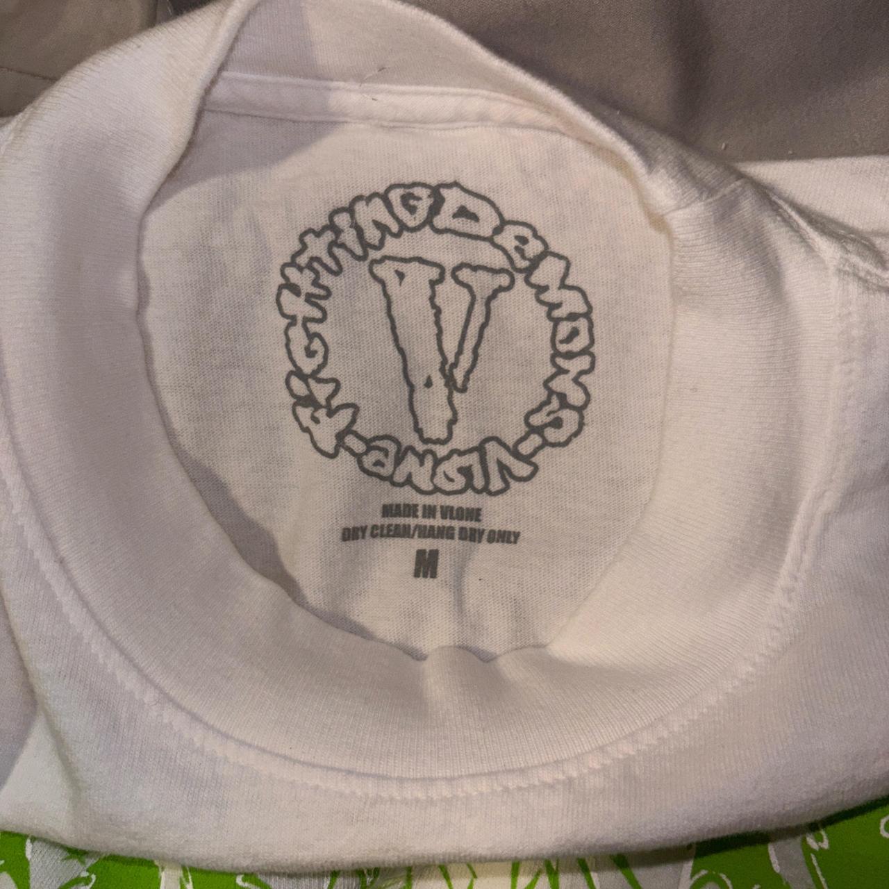 Fighting demons green white vlone juice WRLD shirt - Depop