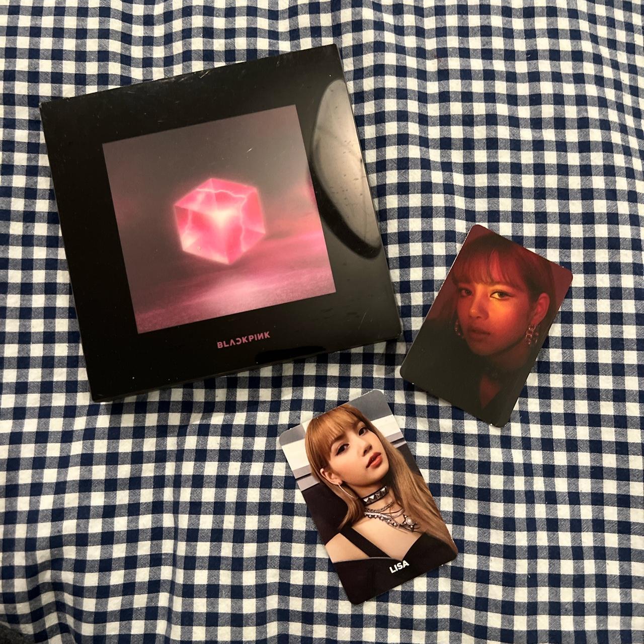Black pink square one album w Lisa photo cards... | Depop