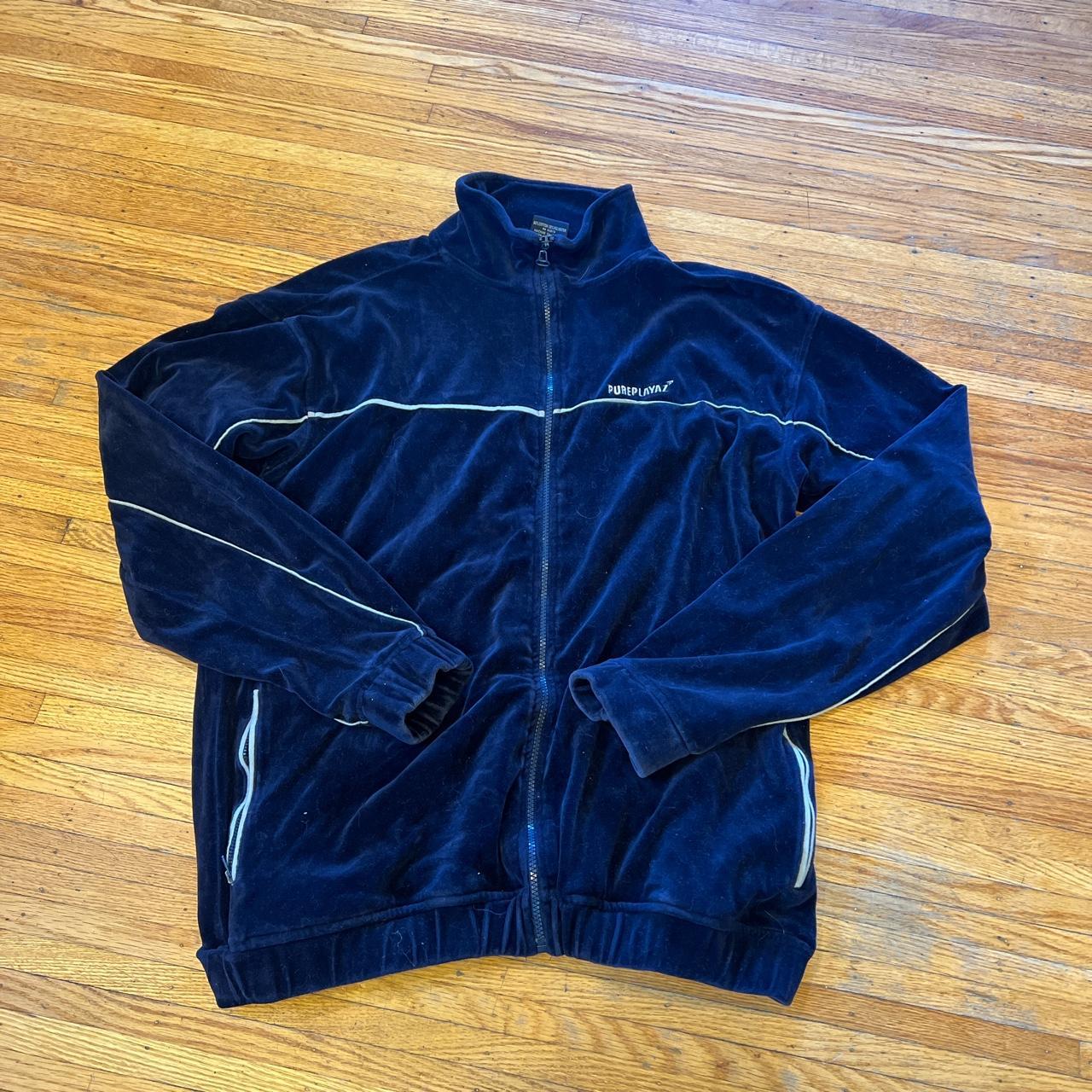 PURE PLAYAZ vintage velour zip up. - Depop