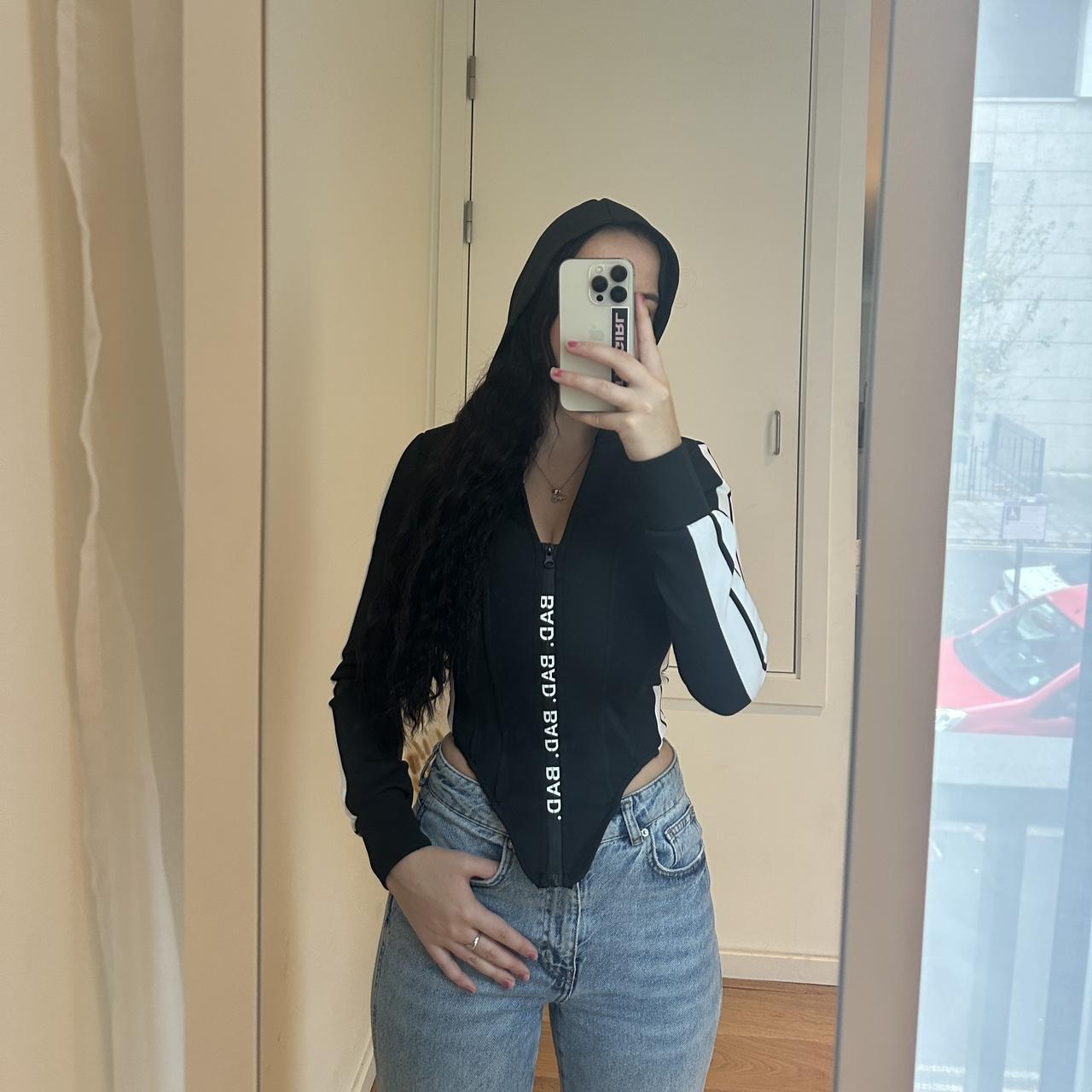 Bad society club corset hoodie Worn but in great... - Depop